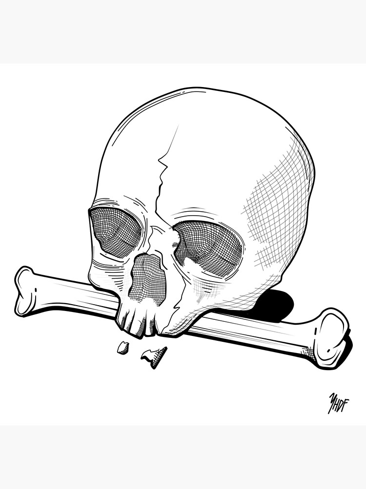 "Cross hatching skull 2" Poster for Sale by Yhdf | Redbubble
