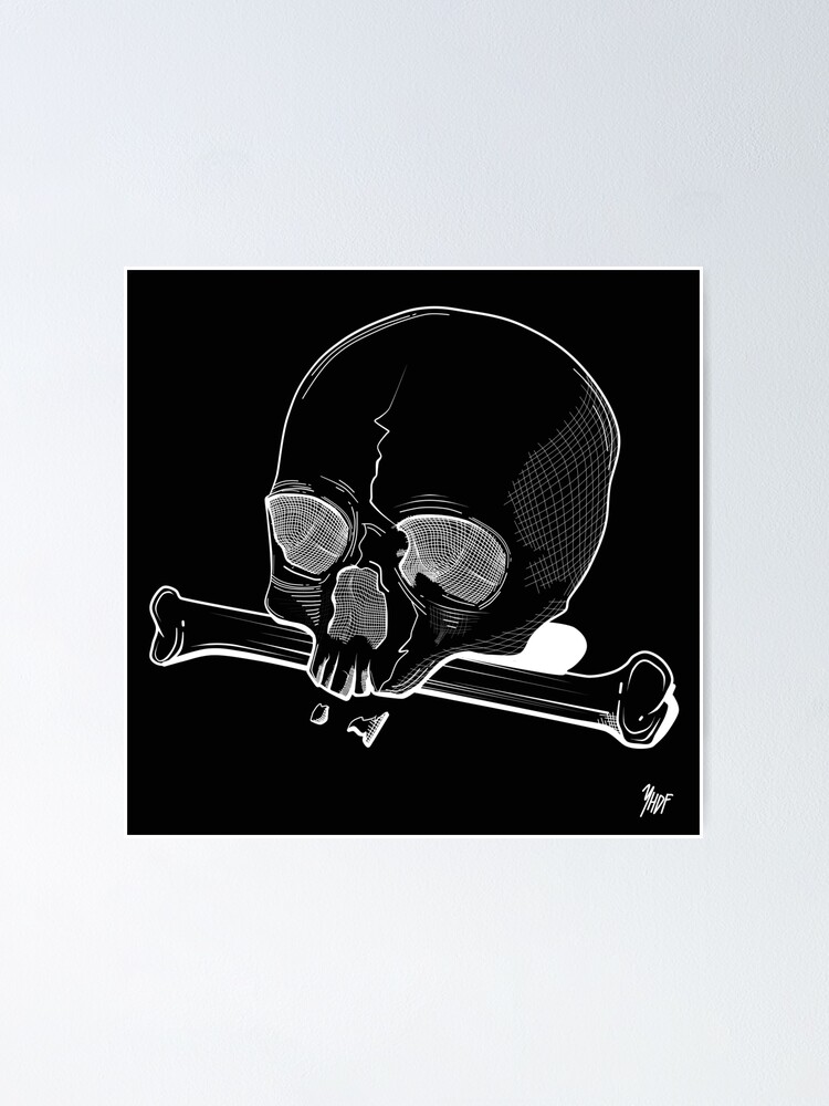 "Cross hatching skull 3" Poster by Yhdf | Redbubble