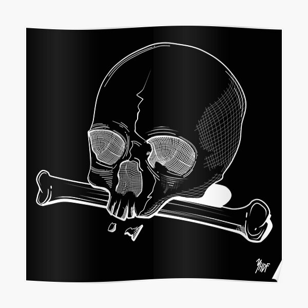 "Cross hatching skull 3" Poster by Yhdf | Redbubble