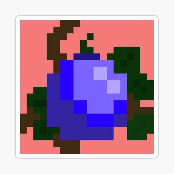"pixel blueberry bush" Sticker by muddi-gutz | Redbubble