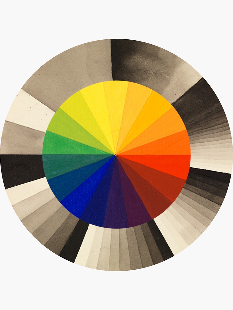 "Color Wheel and Tone Study " Sticker for Sale by JuxtaHead | Redbubble