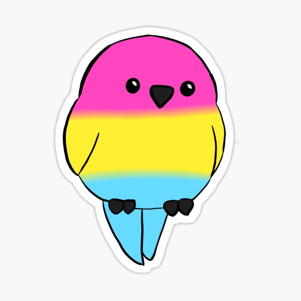 "LGBTQ pansexual flag bird" Sticker for Sale by Karsmultifam | Redbubble