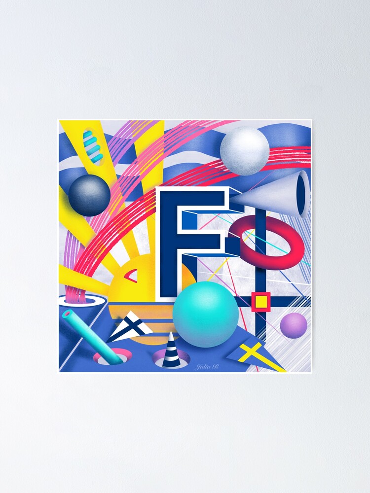Póster «Letra F: ilustraciones originales de la "serie Letter"» de ...