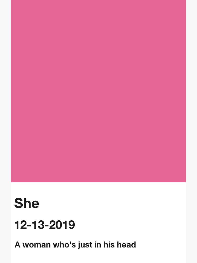"She Color Swatch" Sticker for Sale by ellies215 | Redbubble