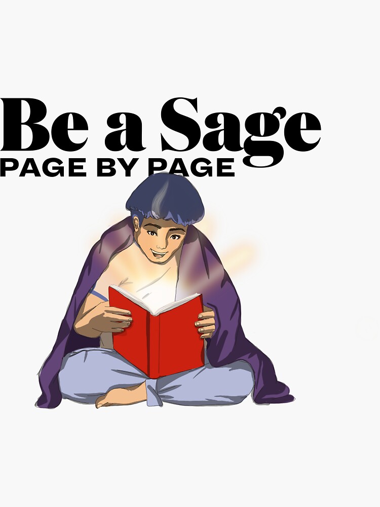 "Be a Sage Page by Page - Color variant" Sticker by Beasage | Redbubble
