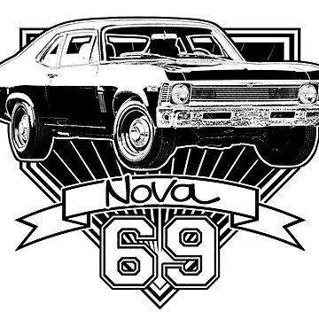"1969 Nova" Sticker for Sale by CoolCarVideos | Redbubble