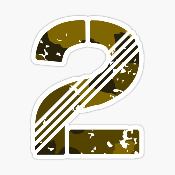 "Number 2" Sticker for Sale by -Gustavo | Redbubble