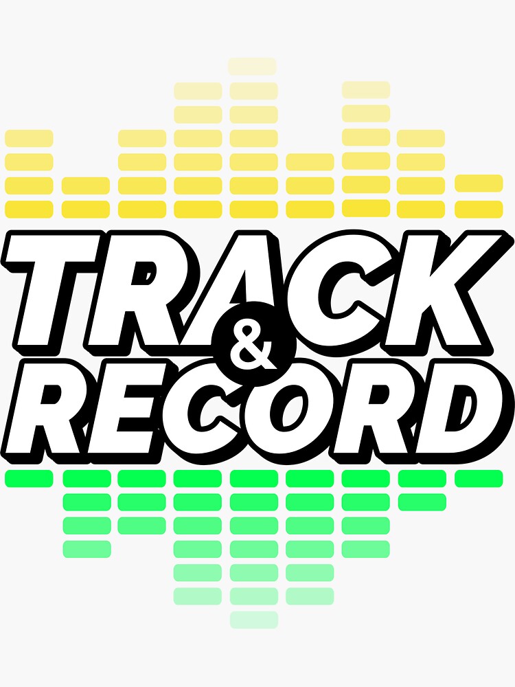 "TRACK & Record Graphic Design " Sticker for Sale by OnixGeek1 | Redbubble