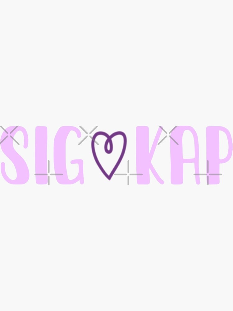 "heart sig kap" Sticker for Sale by 1093631 | Redbubble
