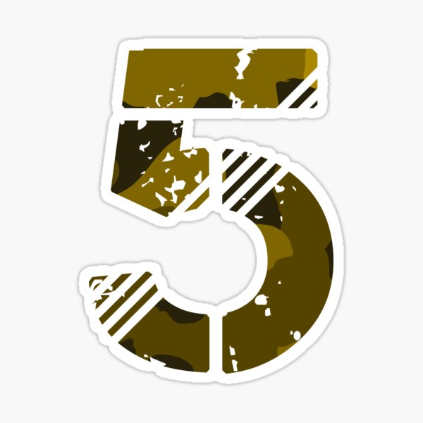 "Number 5" Sticker for Sale by -Gustavo | Redbubble