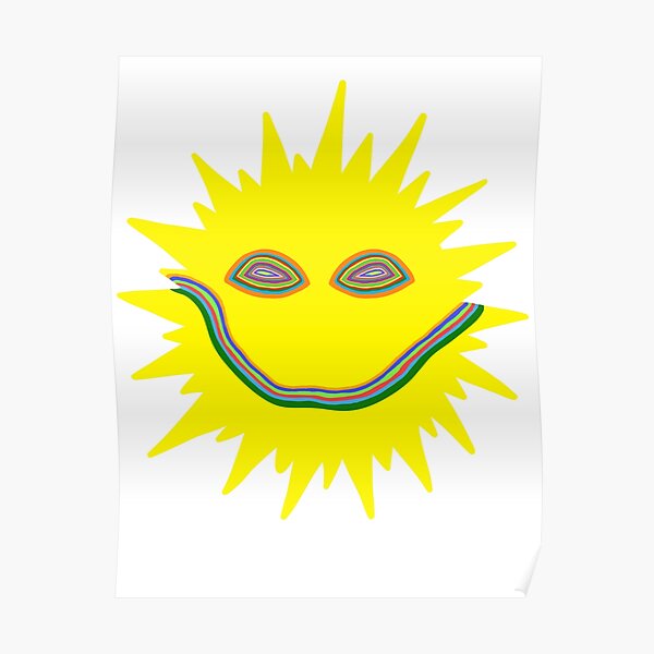 "Psychedelic sun" Poster for Sale by EarthlingHelena | Redbubble