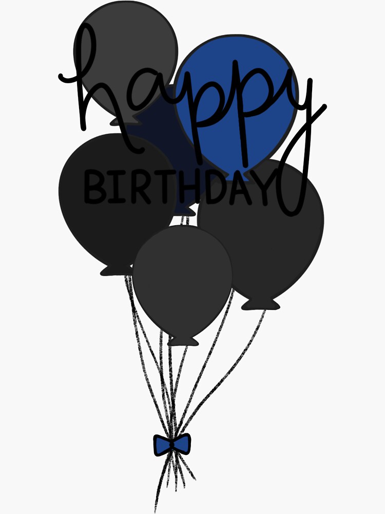 "Blue Happy Birthday" Sticker for Sale by nfrowley | Redbubble