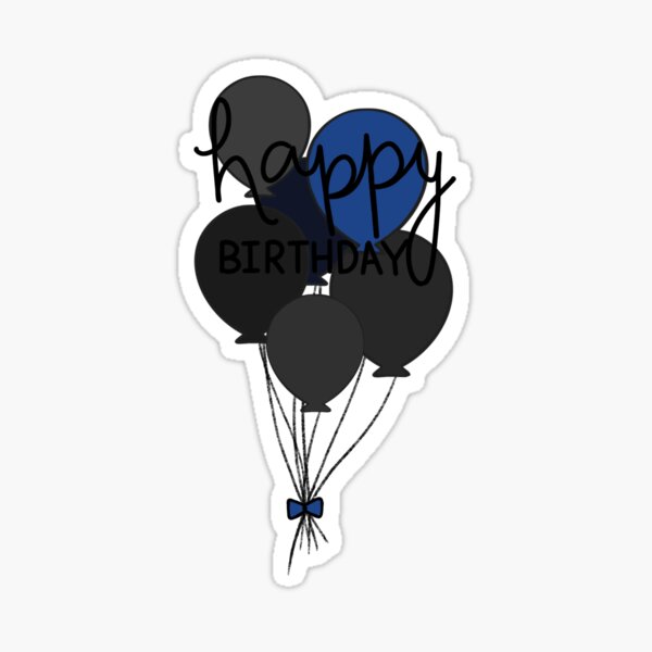"Blue Happy Birthday" Sticker for Sale by nfrowley | Redbubble