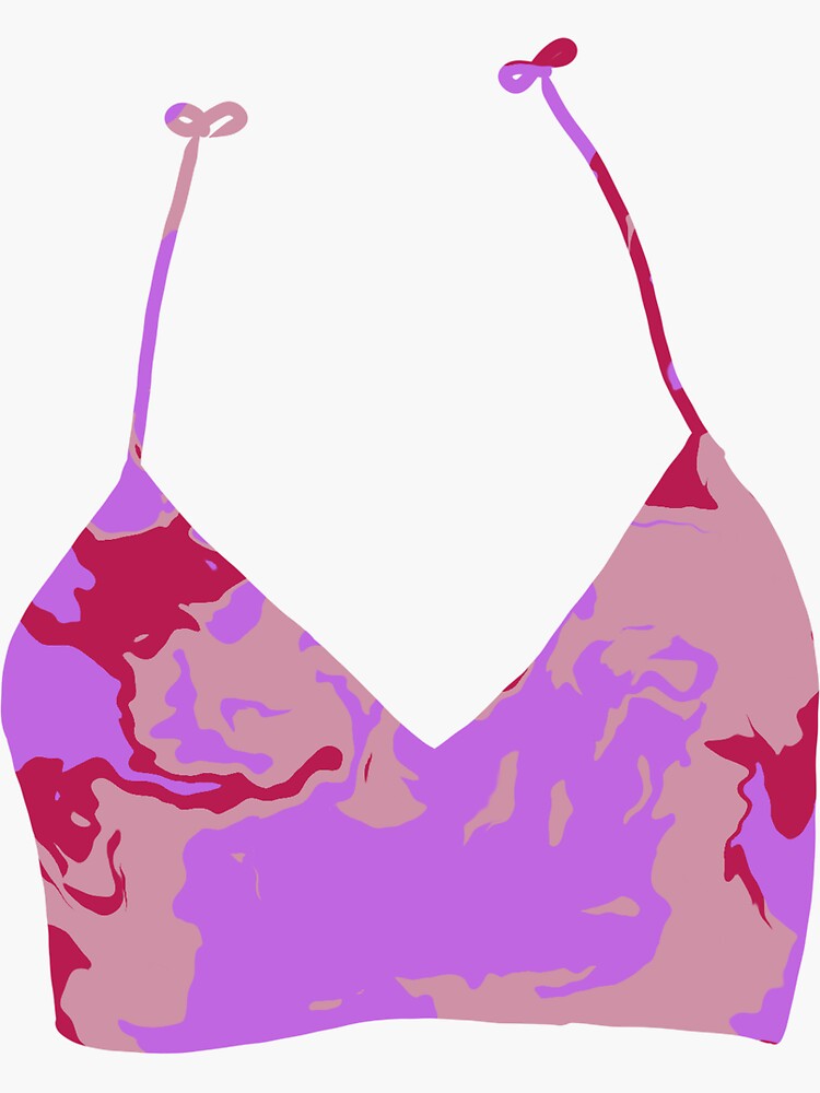 "Pink red purple bikini" Sticker for Sale by halcyongiirl | Redbubble