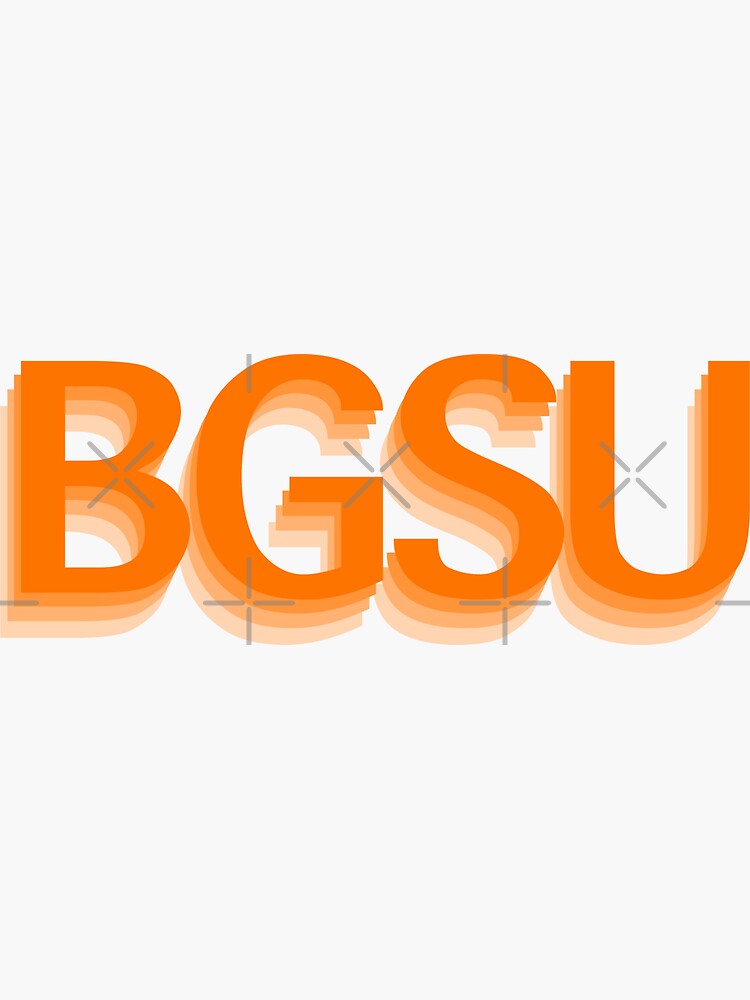 "Orange BGSU Letters" Sticker for Sale by brynlimakes | Redbubble