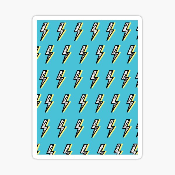 "BLUE LIGHTNING" Sticker by Glossypop | Redbubble