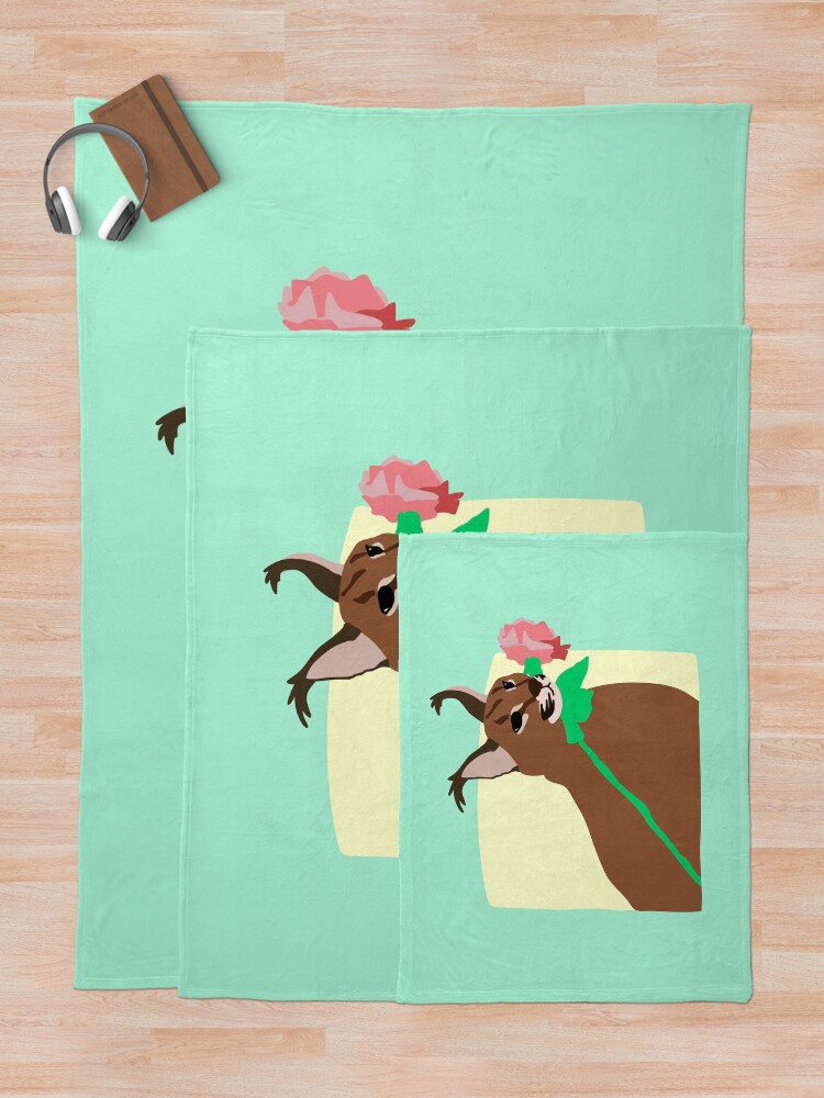 "Big Floppa with Rose" Throw Blanket for Sale by Maxtown | Redbubble