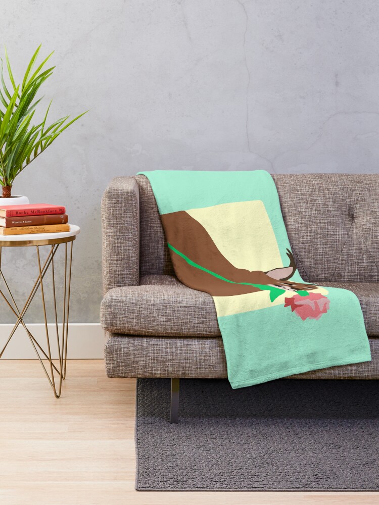 "Big Floppa with Rose" Throw Blanket for Sale by Maxtown | Redbubble
