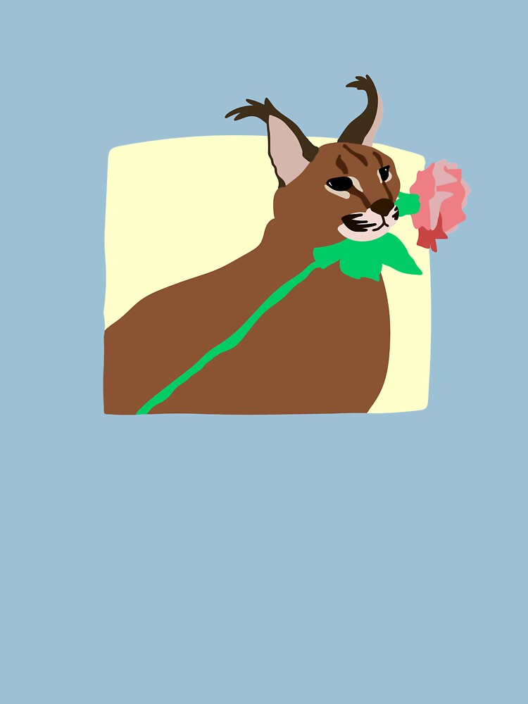 "Big Floppa with Rose" T-shirt for Sale by Maxtown | Redbubble | big ...