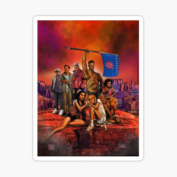 "Community poster" Sticker by elizachadwick | Redbubble