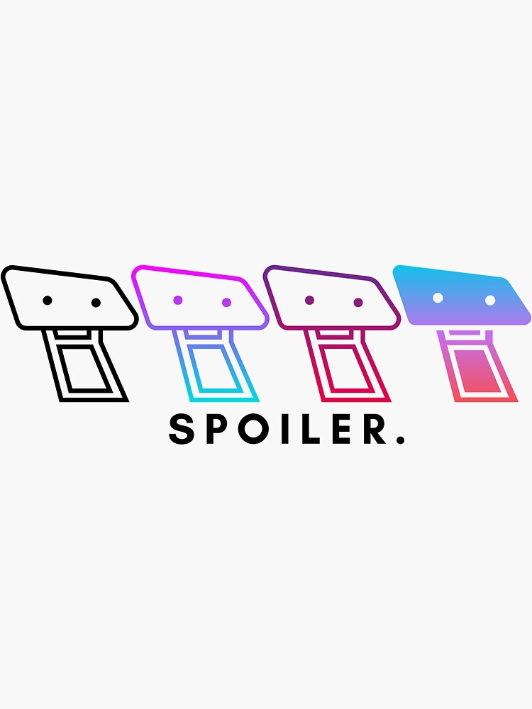 ""spoiler"" Sticker for Sale by ModernDivision | Redbubble