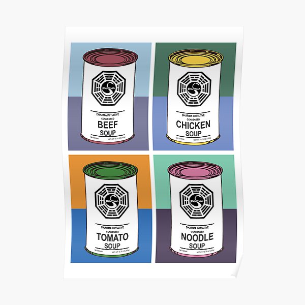 "Dharma Initiative Soup Cans" Poster by darrster | Redbubble