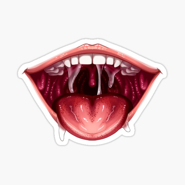 "Thirsty Open Mouth Abstract Hungry Vore Maw" Sticker by EpitummyDesign ...