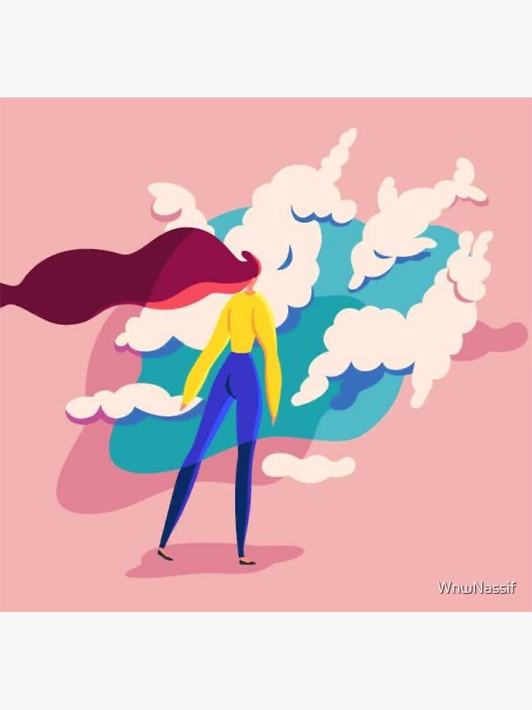 "Colored Lady" Sticker for Sale by WnwNassif | Redbubble