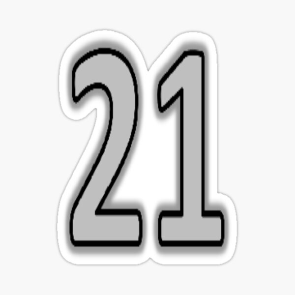"Number 21" Sticker by theTESHIRTcomp | Redbubble