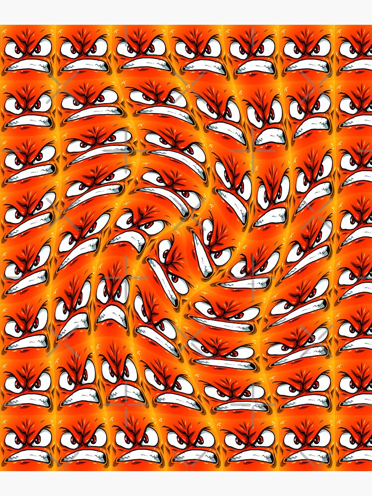 "Angry Emotion Pattern" Sticker for Sale by Uvogin2099 | Redbubble