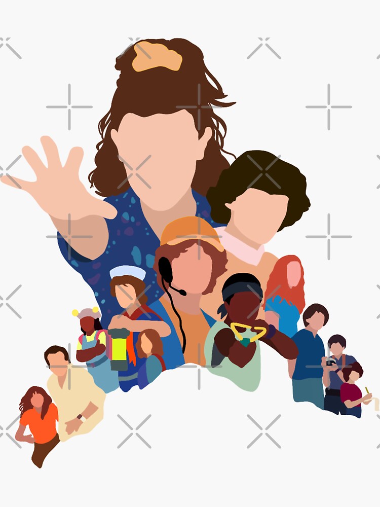 "Stranger Things 3" Sticker for Sale by twirlingpencil | Redbubble