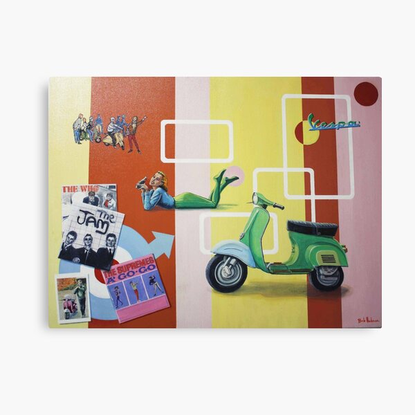 Mod Scooter Canvas Prints | Redbubble