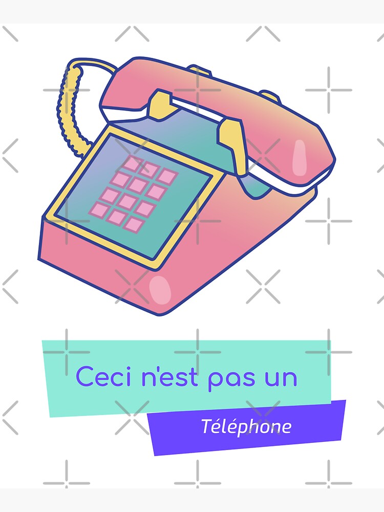 "Ceci n'est pas un Telephone Rene Magritte Classic 90s 80s Retro ...