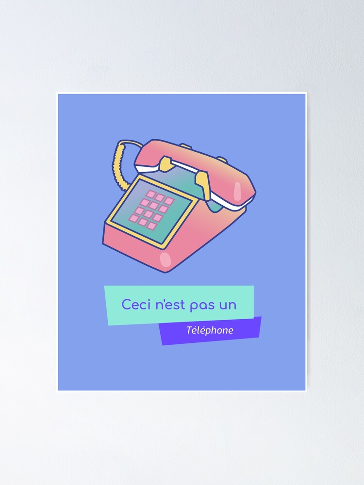 "Ceci n'est pas un Telephone Rene Magritte Classic 90s 80s Retro ...