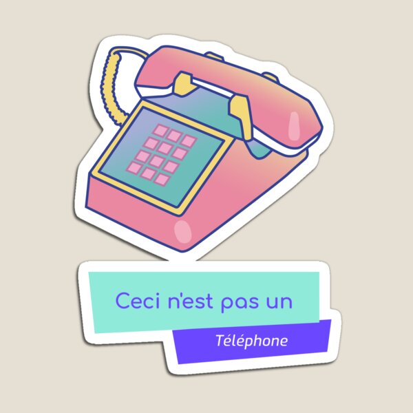 "Ceci n'est pas un Telephone Rene Magritte Classic 90s 80s Retro ...