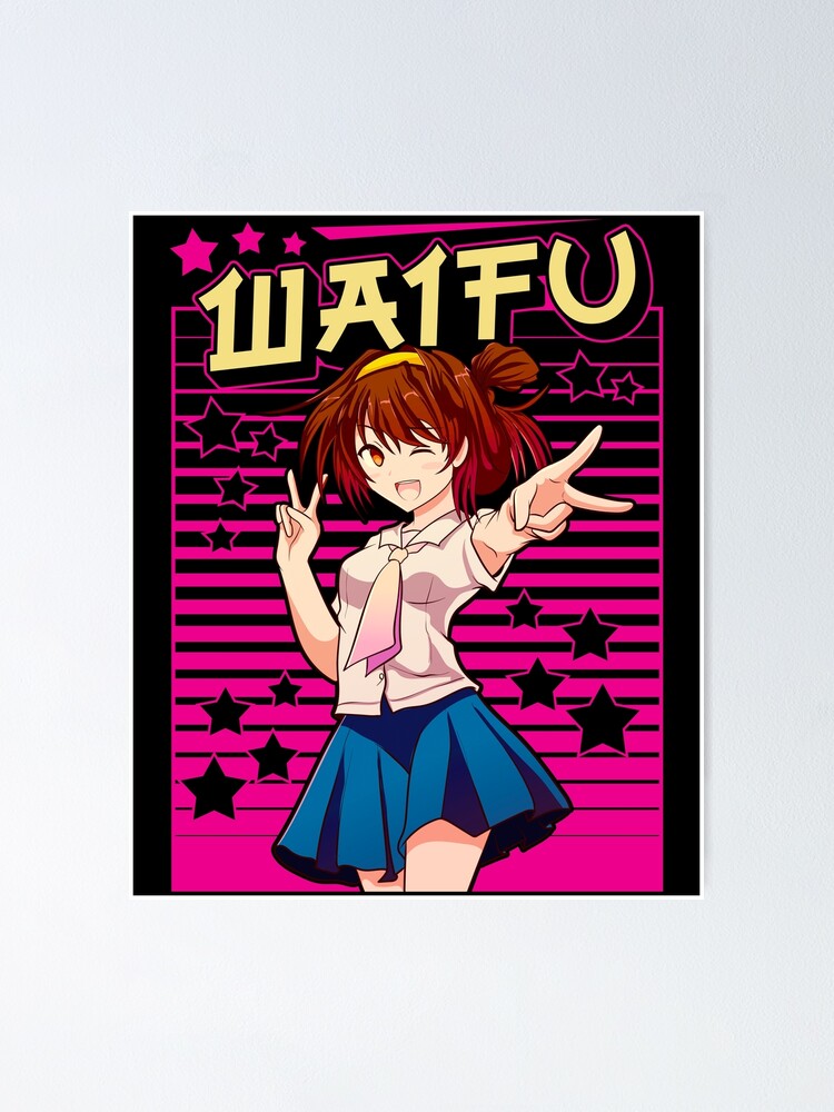 Póster «Cute Waifu Anime Girl Adorable Manga japonesa» de ...