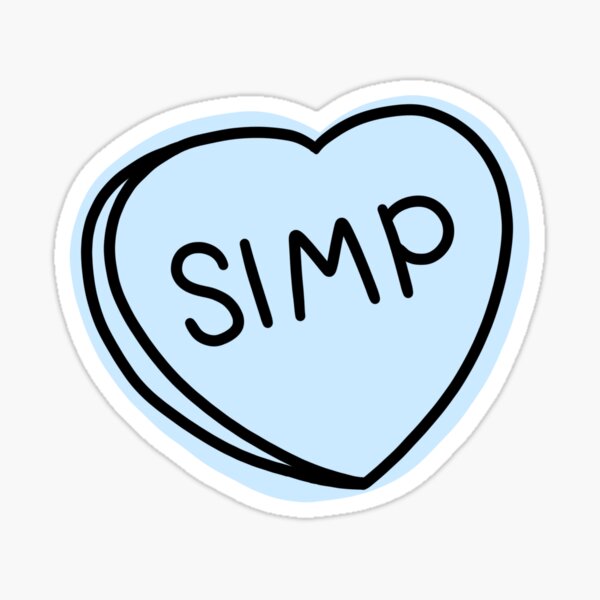 "Simp Candy Heart Blue" Sticker for Sale by sirial | Redbubble