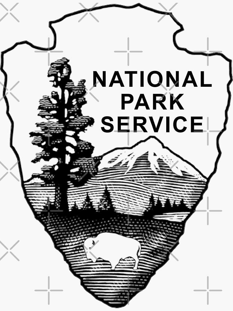 "NATIONAL PARK SERVICE SYMBOL (Black/Transparent)" Sticker for Sale by ...