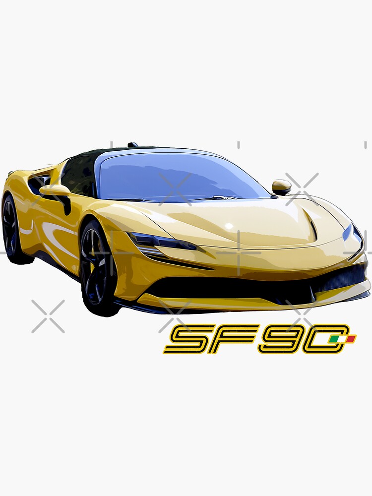 "2020 Ferrari SF90 Stradale" Sticker by designshopp | Redbubble