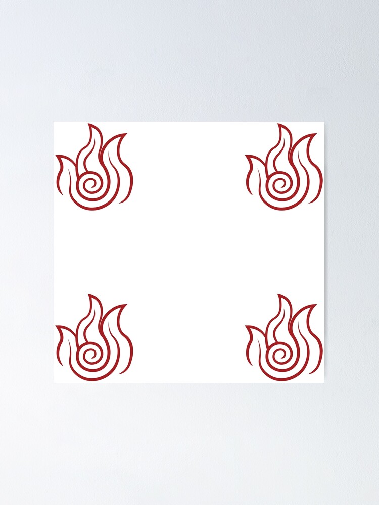 "Fire Element Stickers, Avatar the Last Airbender" Poster by Gaalaxyz ...