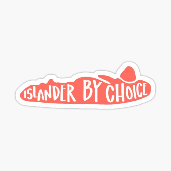 "Islander by Choice Coral" Sticker for Sale by mackfink | Redbubble