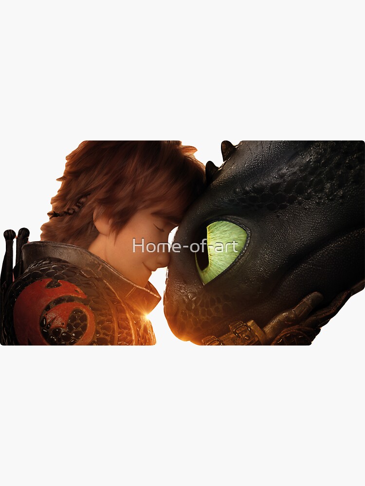 "hiccup & toothless" Sticker for Sale by Home-of-art | Redbubble