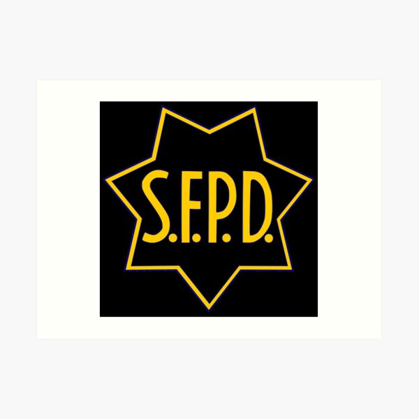 "SFPD San Francisco Police Department Logo (Transparent)" Art Print by ...