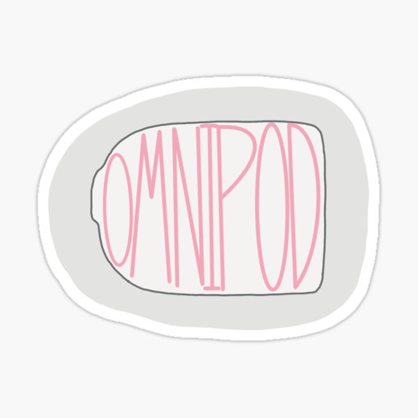"Omnipod " Sticker for Sale by happyk8e | Redbubble