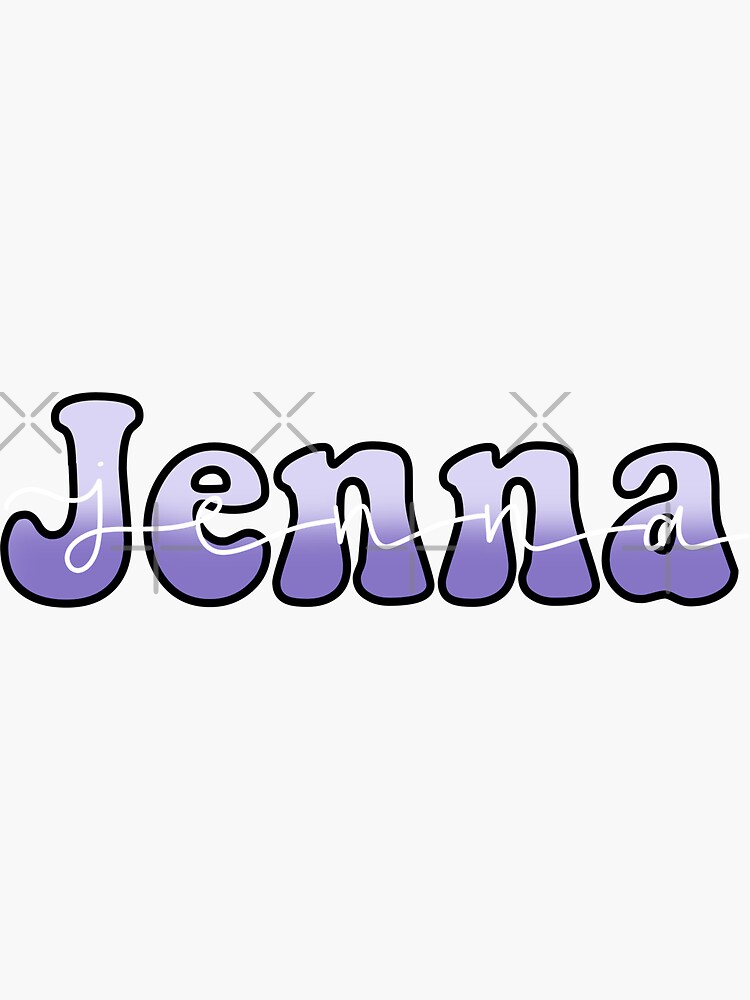 "Jenna custom" Sticker for Sale by chloemadesigns | Redbubble