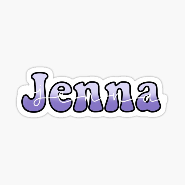 "Jenna custom" Sticker for Sale by chloemadesigns | Redbubble