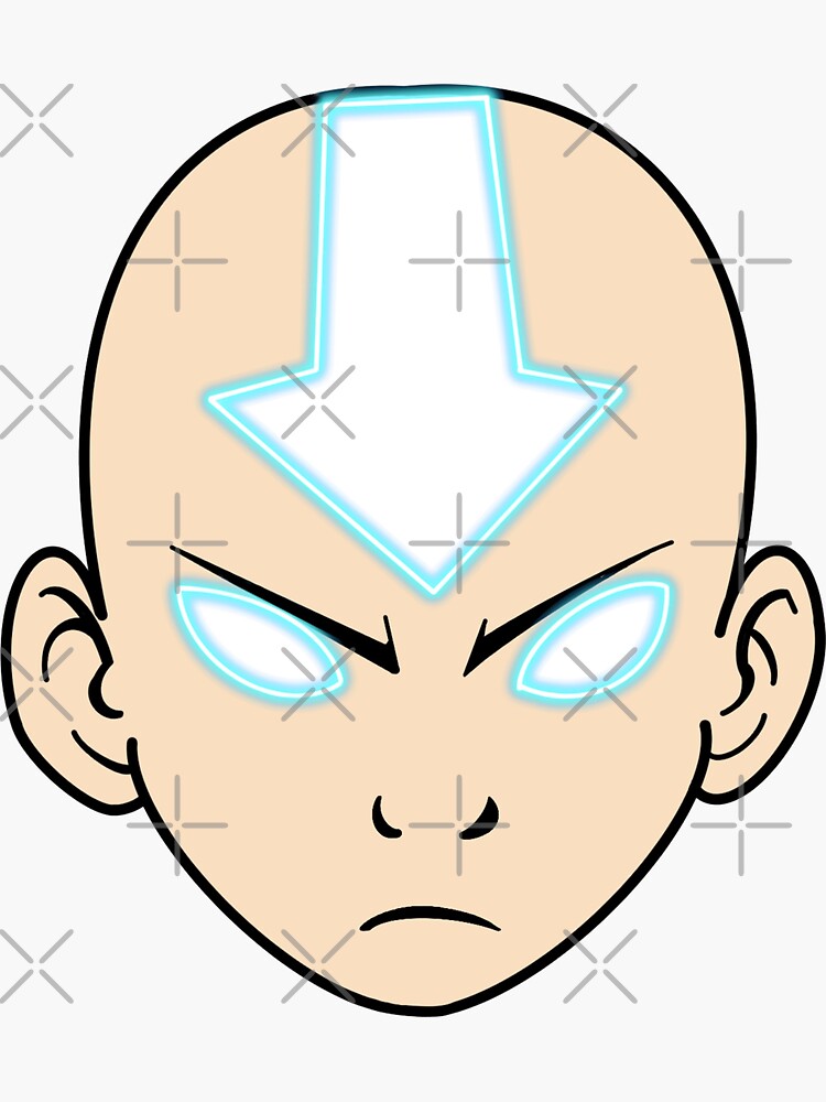 "Aang avatar mode" Sticker by SimplyVanza | Redbubble