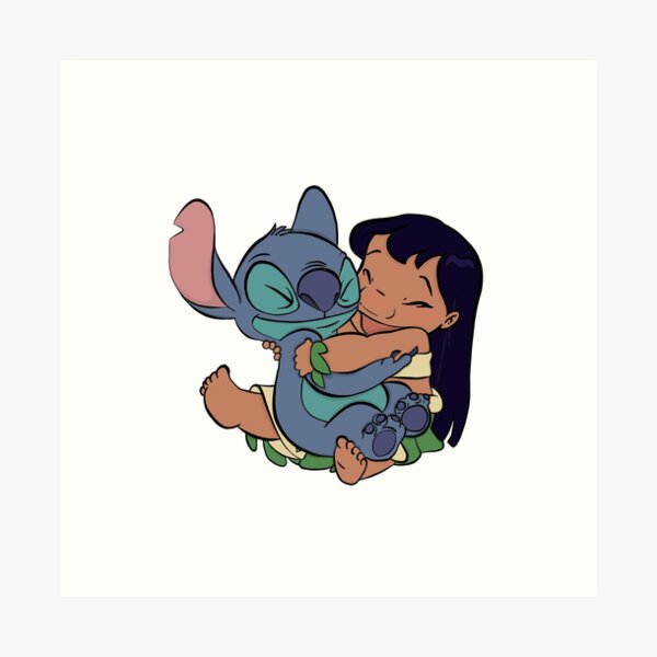 "Lilo Stitch Hug" Art Print for Sale by emroccs | Redbubble