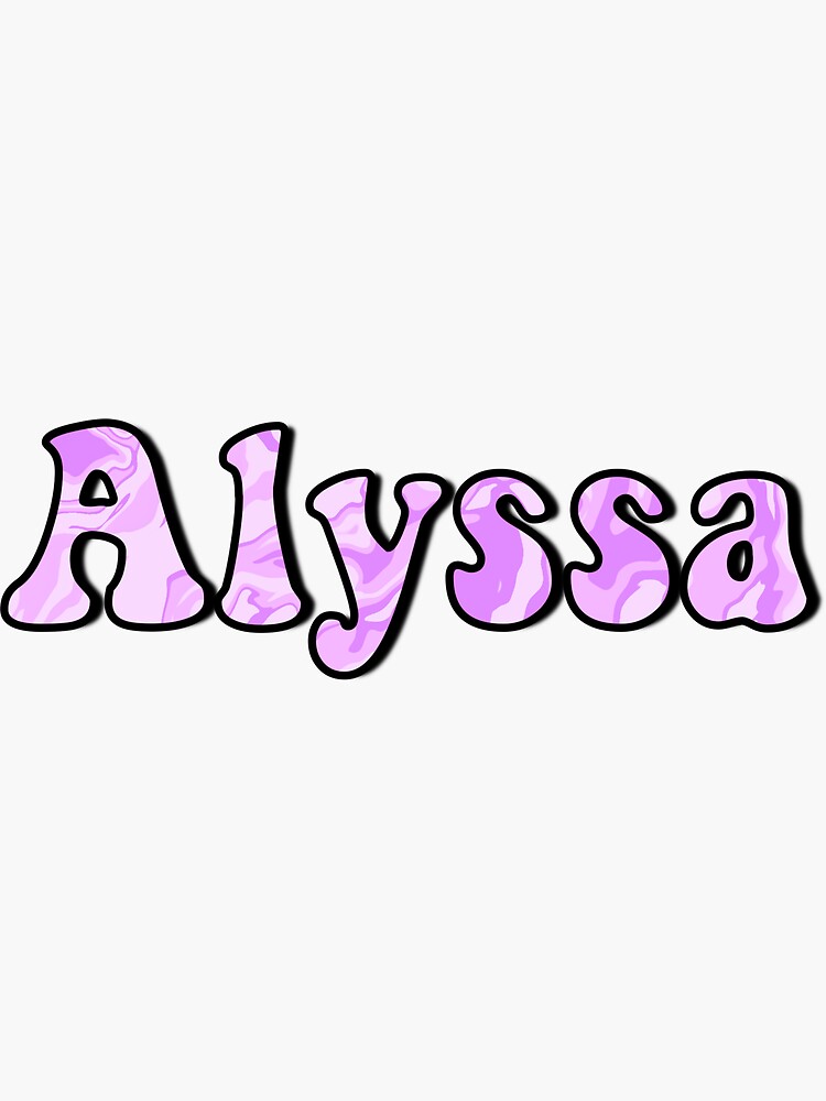"Alyssa custom name sticker" Sticker by itz-heidi | Redbubble