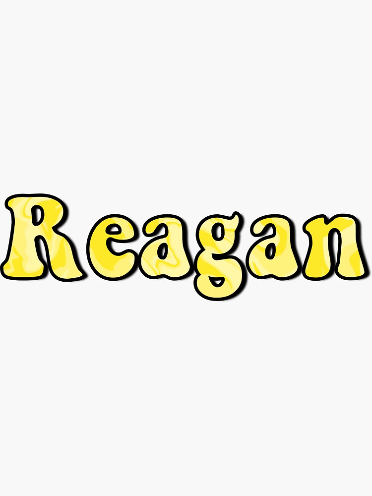 "Reagan custom name" Sticker by itz-heidi | Redbubble